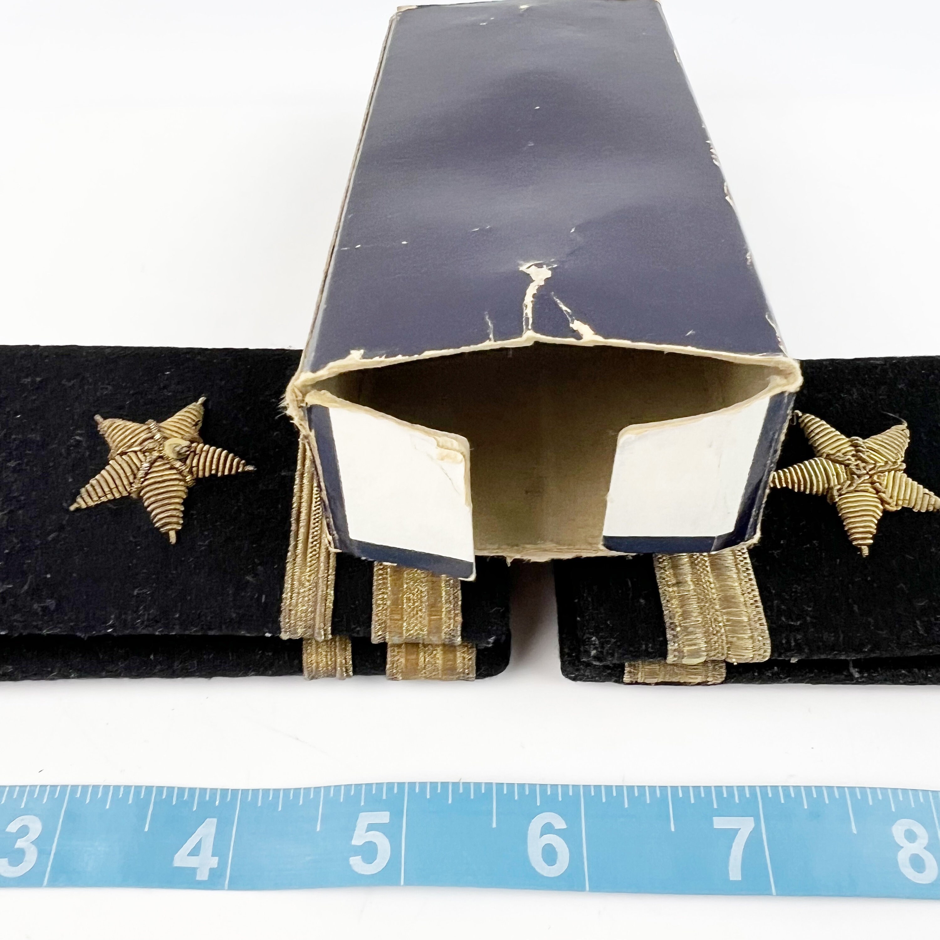 Vintage WW2 USN U.S. Navy Shoulder Boards Box Star Stripe Naval ...