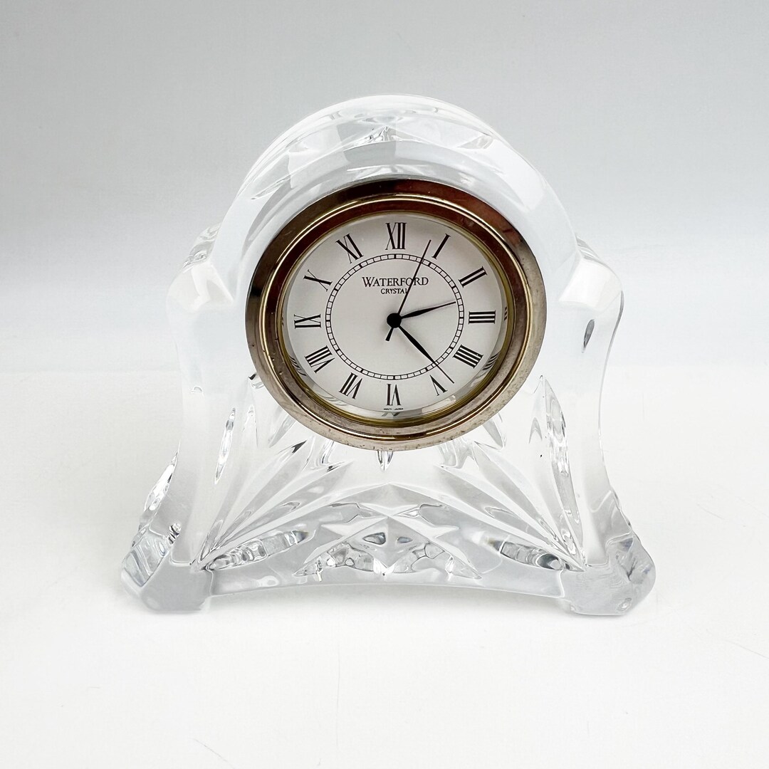 Vintage 1999 Waterford Crystal Abbey Mantle Desk Side Table Quartz ...