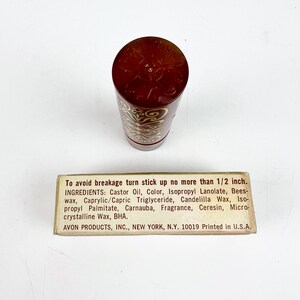 NEW Vintage 70s Avon About Town Pink Fizz Lipstick Brown Tube Box Prop ...