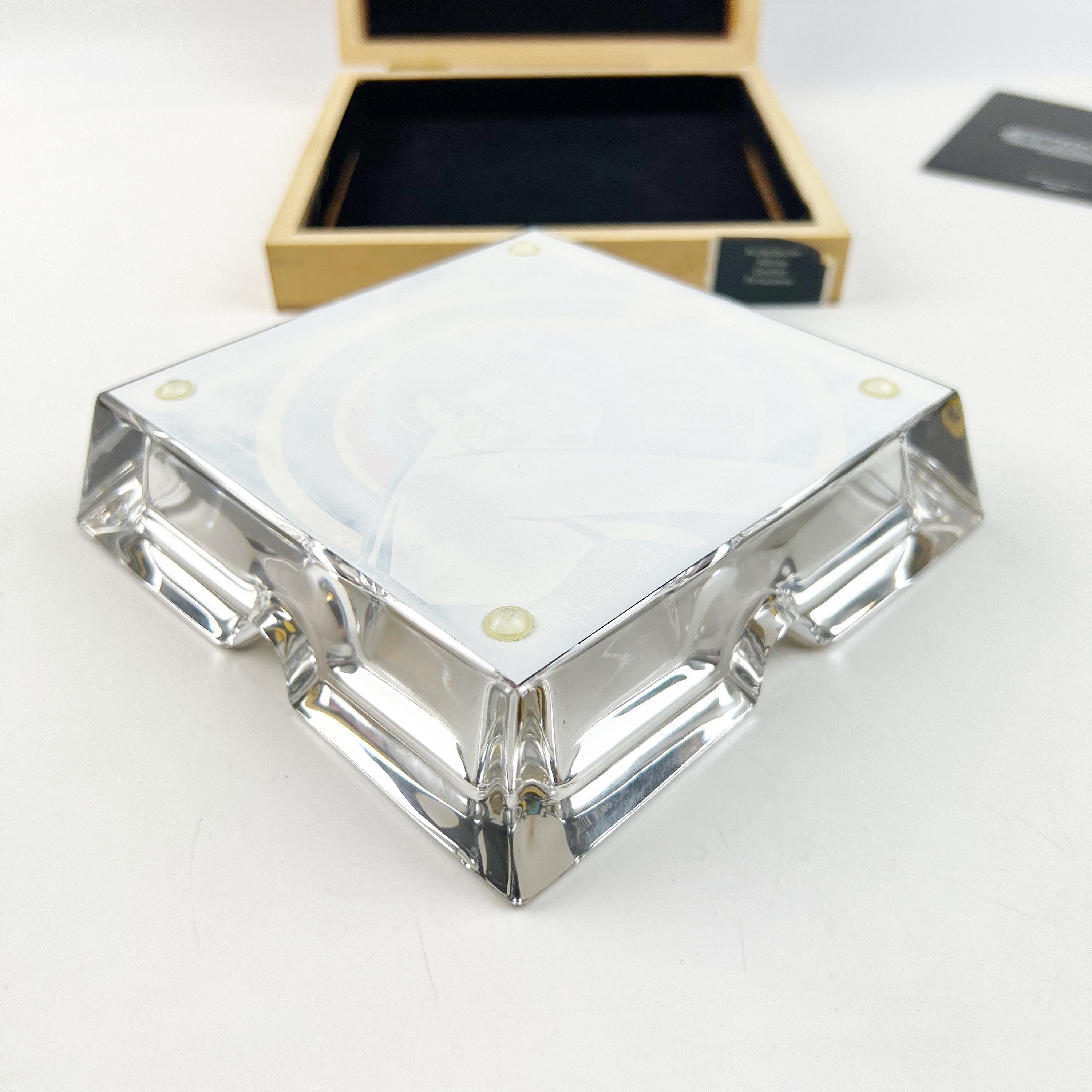 Ritzenhoff Crystal Glass Ash Tray Dominic Pangborn Art Deco 2005 Box ...