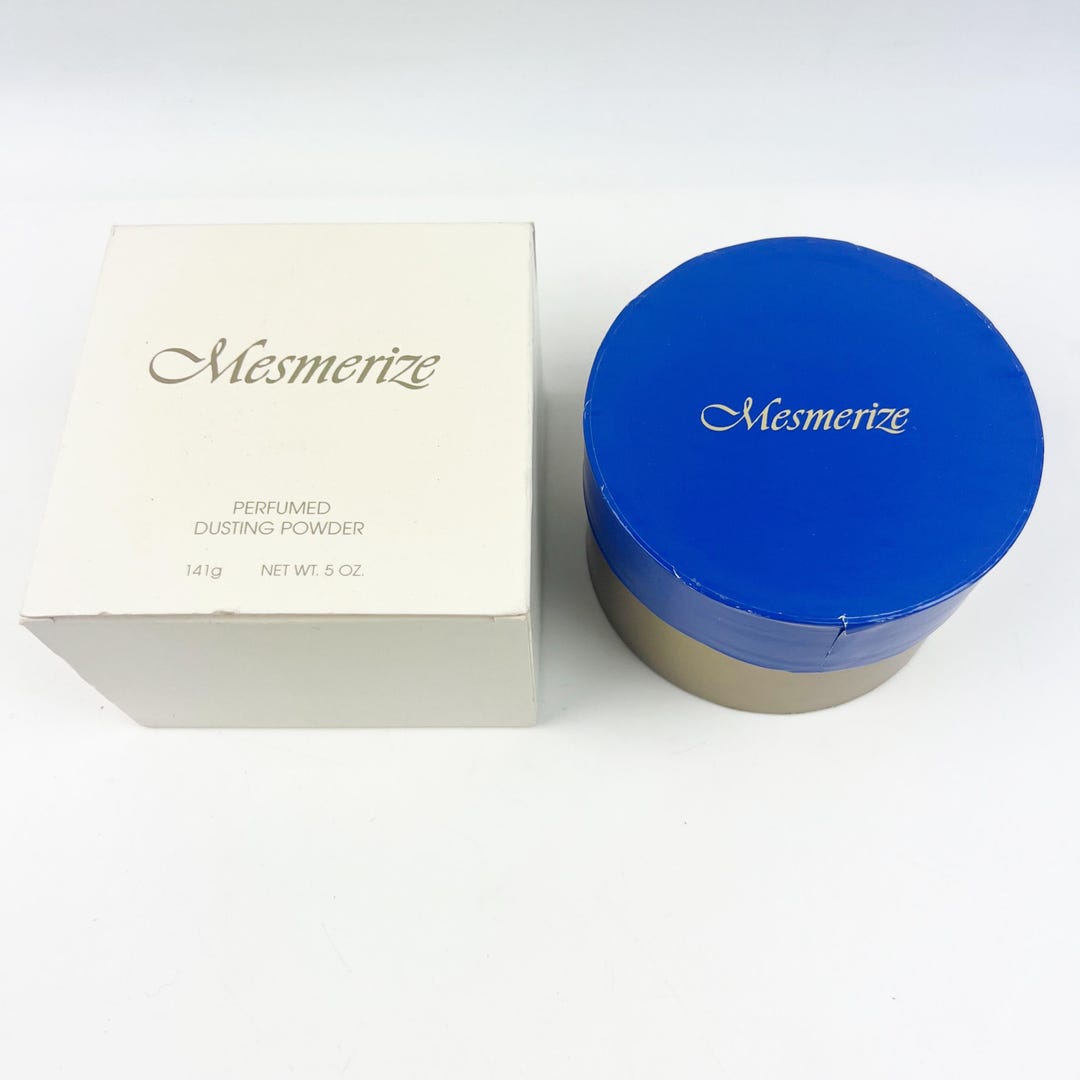 NEW Vintage 1994 Avon Mesmerize Perfumed Dusting Powder Puff 5 Oz Box ...
