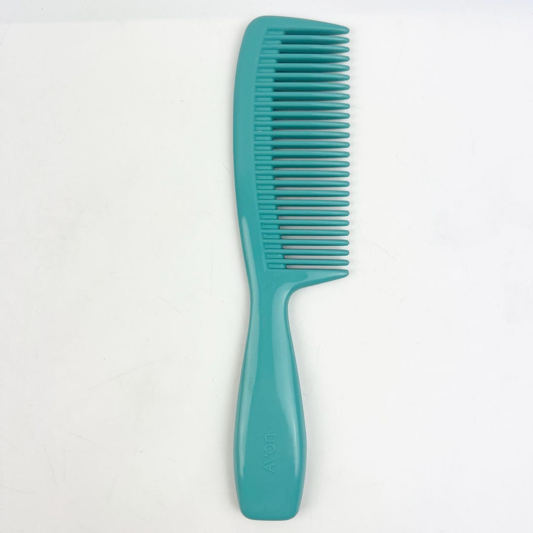 NEW Vintage Avon 1970s Blue Detangling Comb Seahorse Handle Long Wet ...