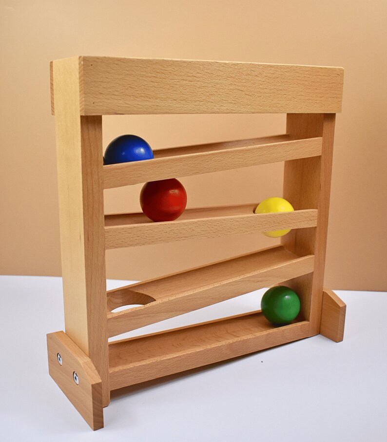 Montessori Wooden Ball Tracker Educational Toy for Baby & - Etsy