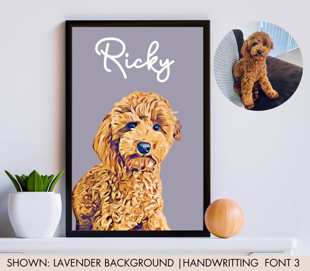 Custom Pet Portrait, Hand-illustrated Custom Portrait, Personalized Dog ...