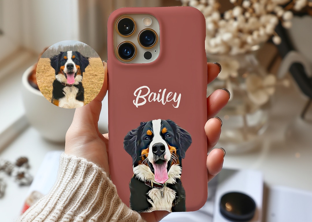Custom Pet Phone Case Photo + Name Custom Pet Phone Case Dog Phone Case Personalized Phone Case ...