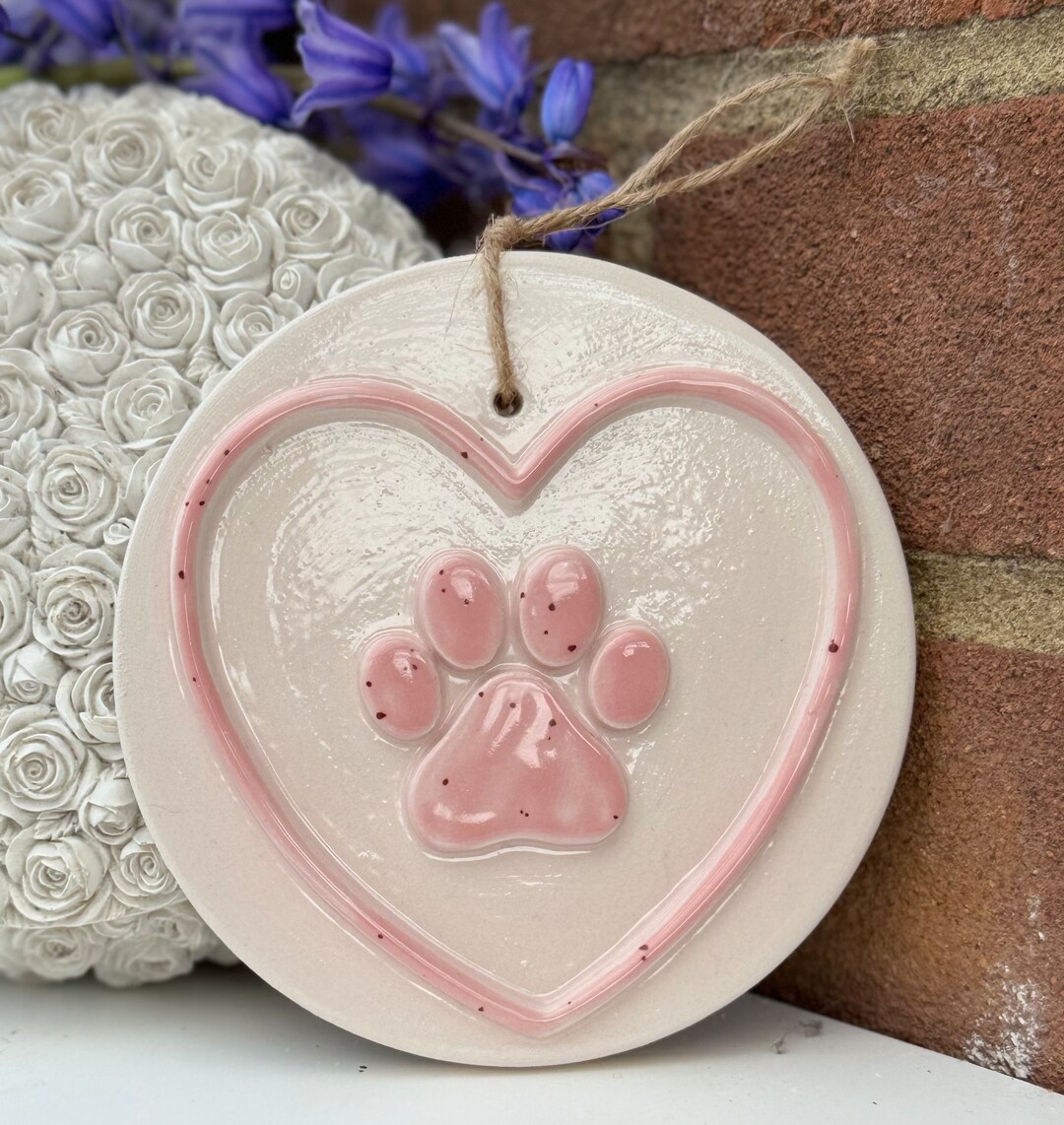 PAW Print-sweethearts-love Hearts-puppy-dogs-birthday Gifts-pottery ...