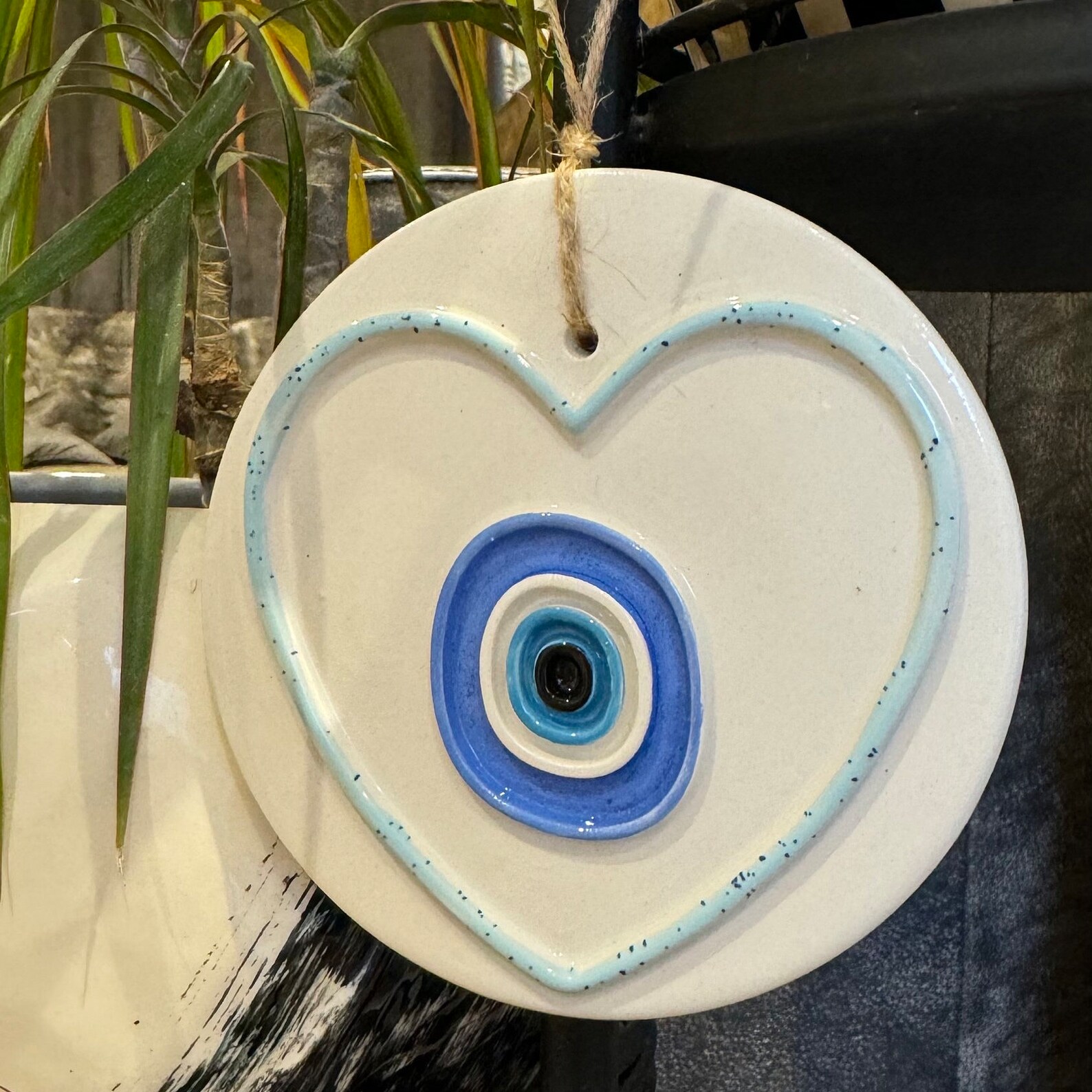 EVIL Eye-sweethearts-love Heart Sweets-pottery-hanging Heart-spiritual ...