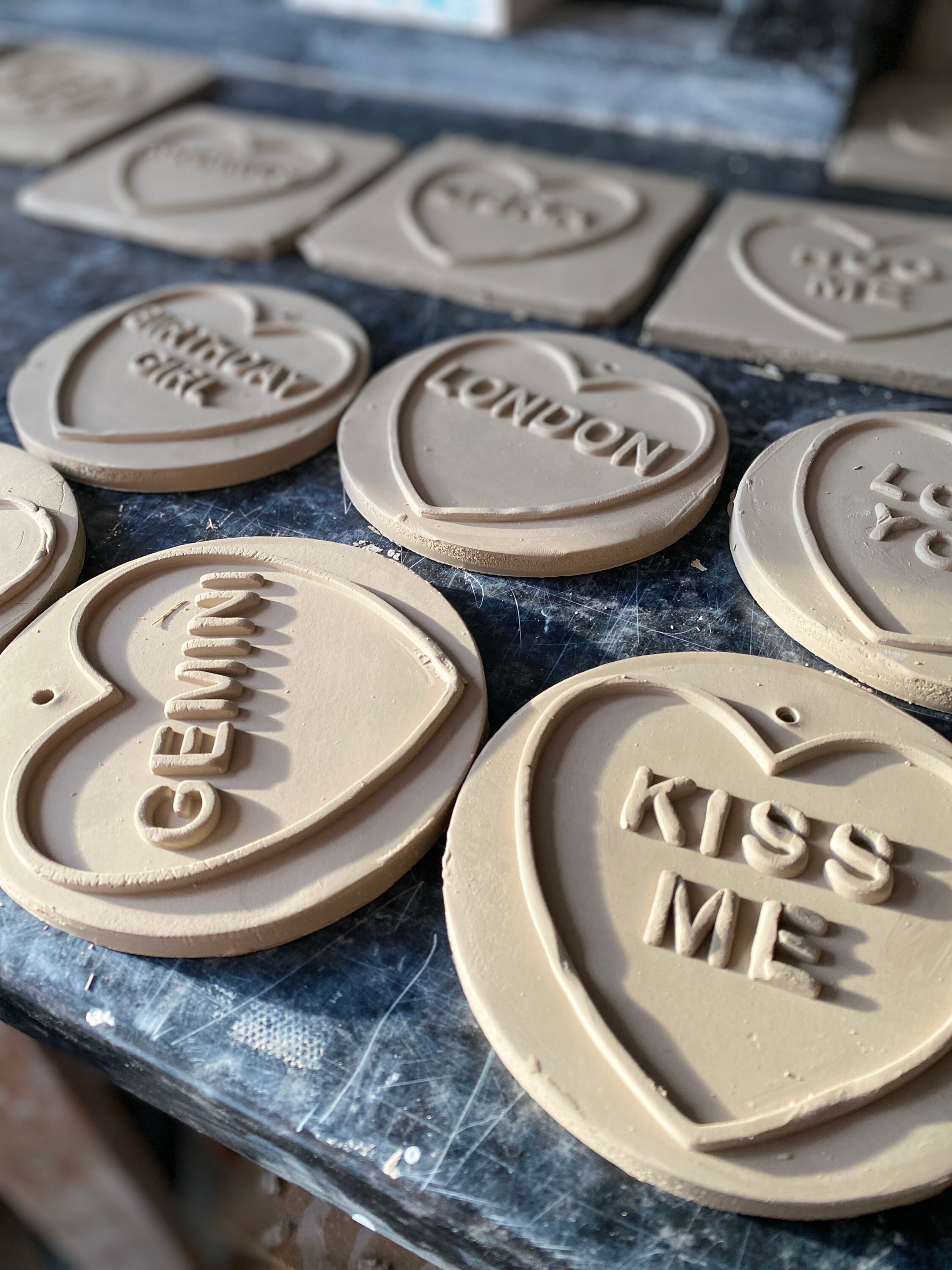 Hamsa-the Hand of Fatima-love Heart-keepsake-birthday Gifts-pottery ...