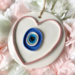 EVIL Eye-sweethearts-love Heart Sweets-pottery-hanging Heart-spiritual ...