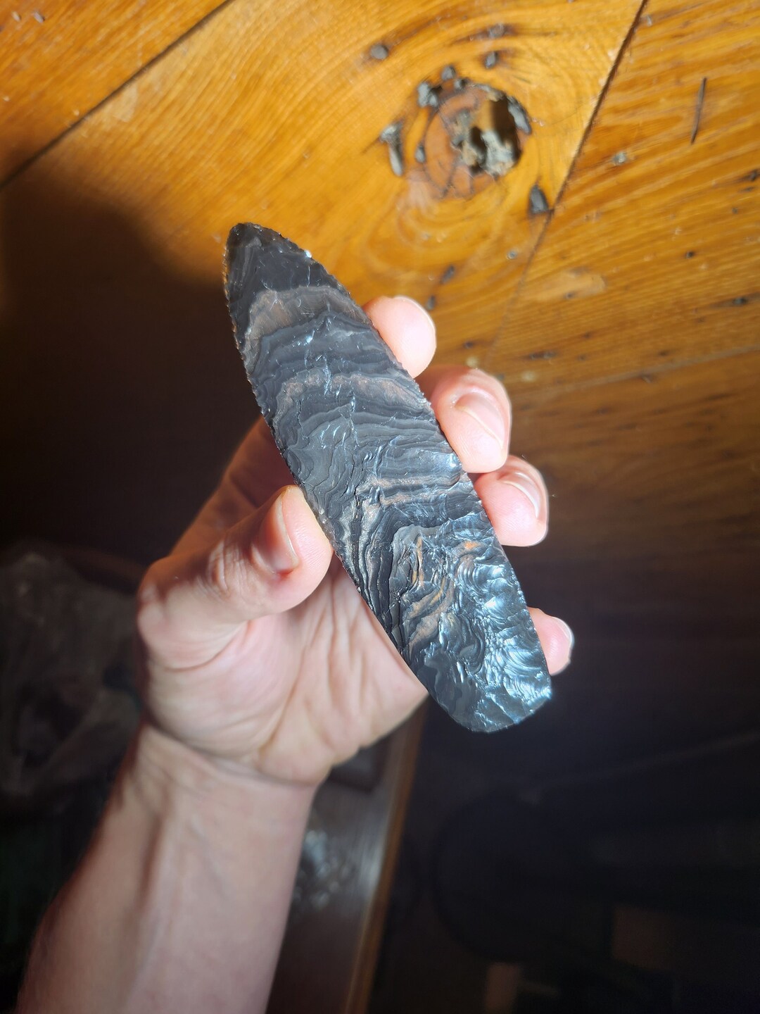 Gold Sheen Obsidian Paleo Lance - Etsy