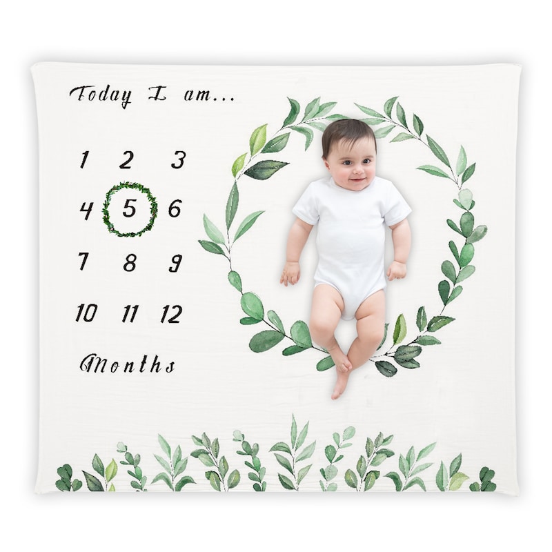 Baby Monthly Milestone Blanket - Etsy