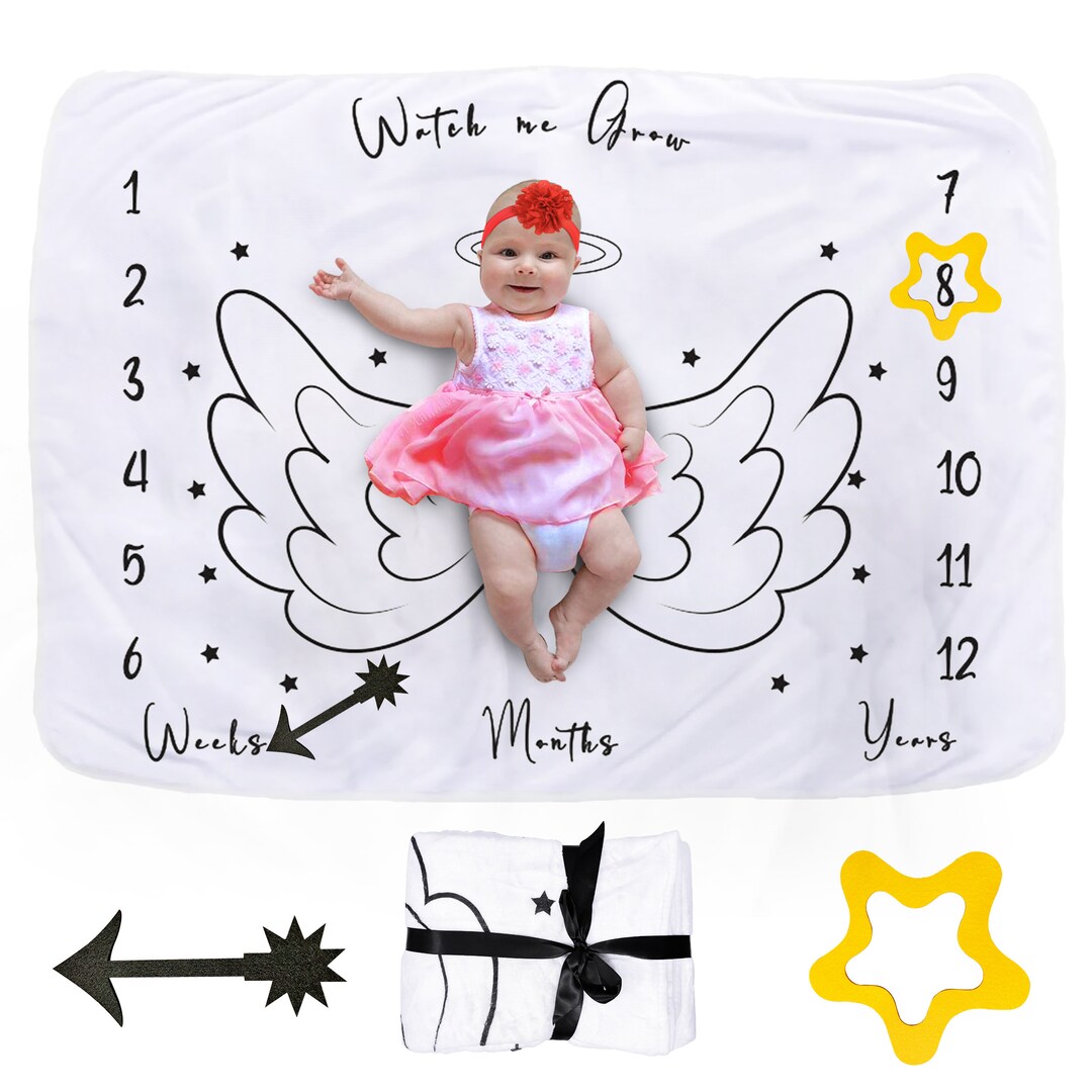 Baby Monthly Milestone Blanket Boy or Girl Personalized Milestone ...