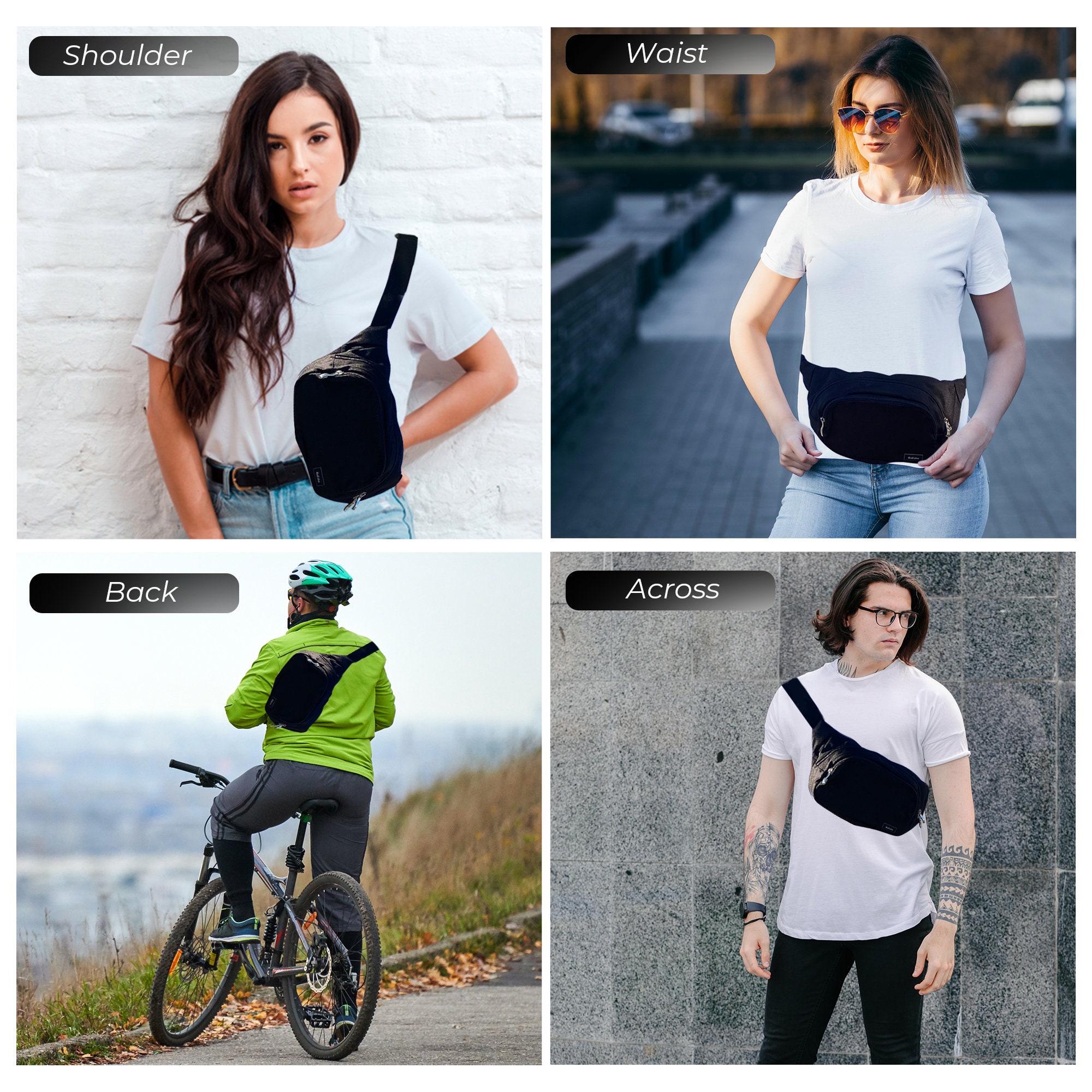 Fanny Pack for Women and Men Adjustable Strap Water Proof Waist Bag ...