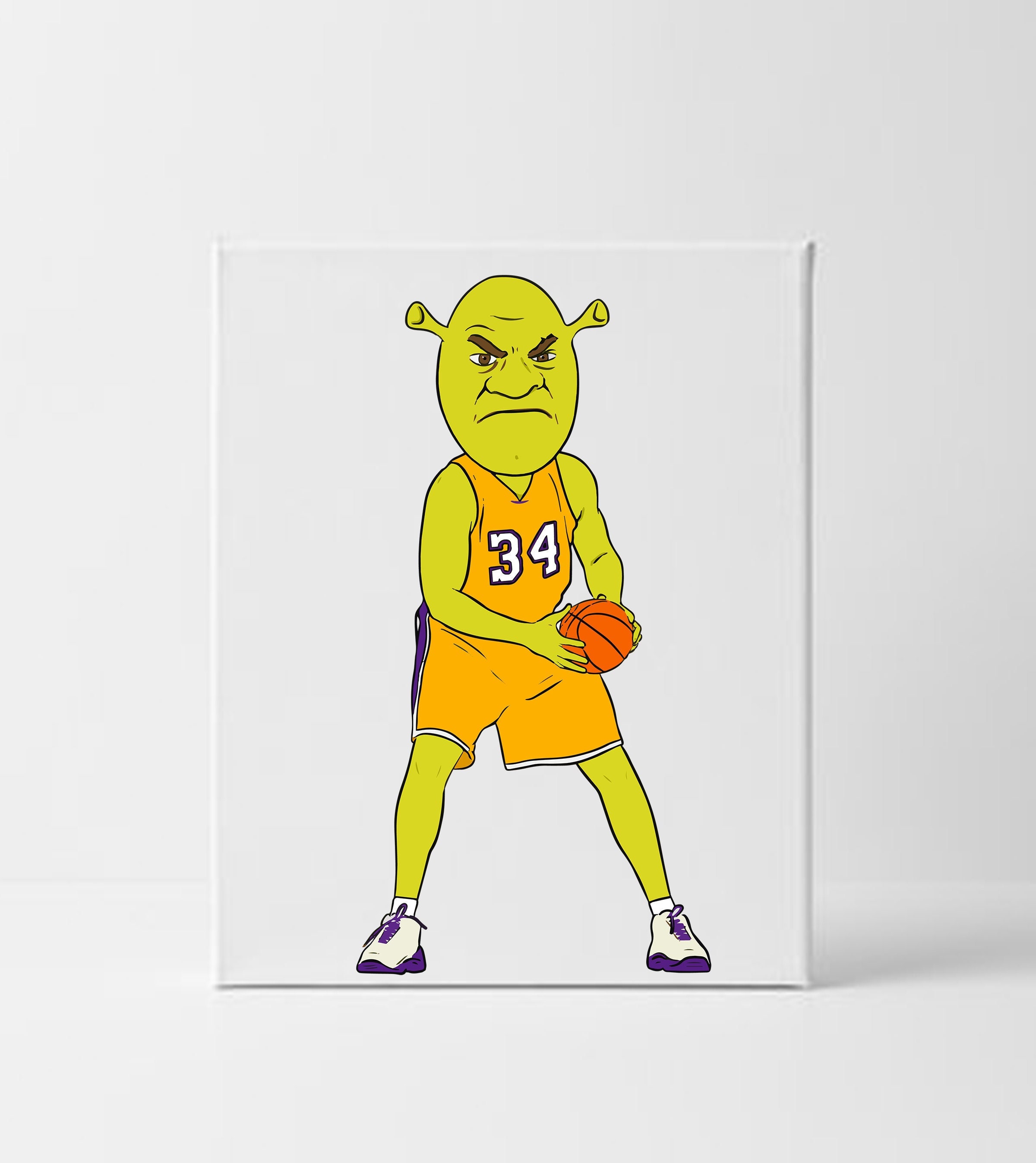 Shrekuille O'neal shrek Shaquille O'neal Digital Art for Print Digital ...