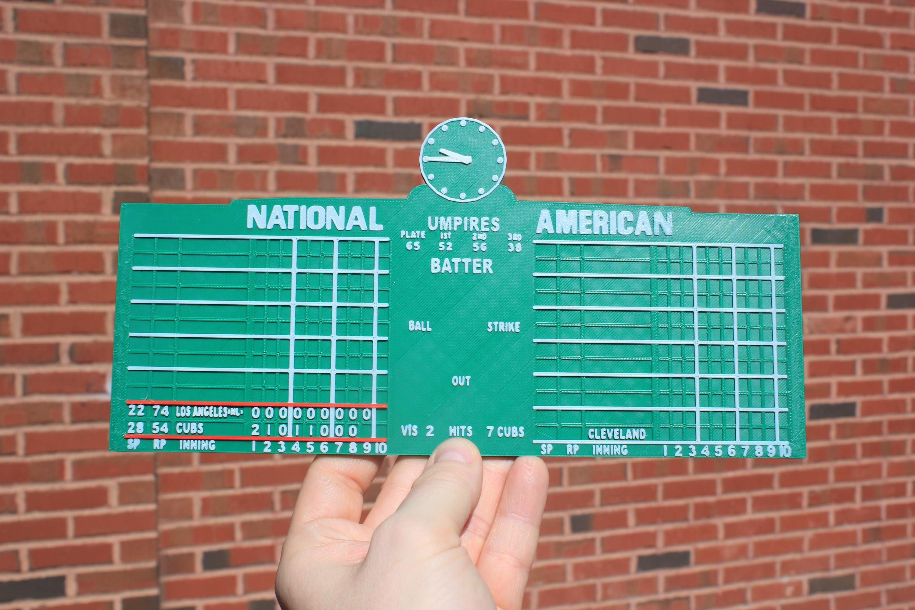 Wrigley Field Scoreboard 3D Print - Cubs Win Pennant 2016 NLCS Game 6 ...