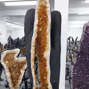 79 GIANT Citrine TRIPLE Cathedral GEODE Big & Tall Natural Crystal - Etsy
