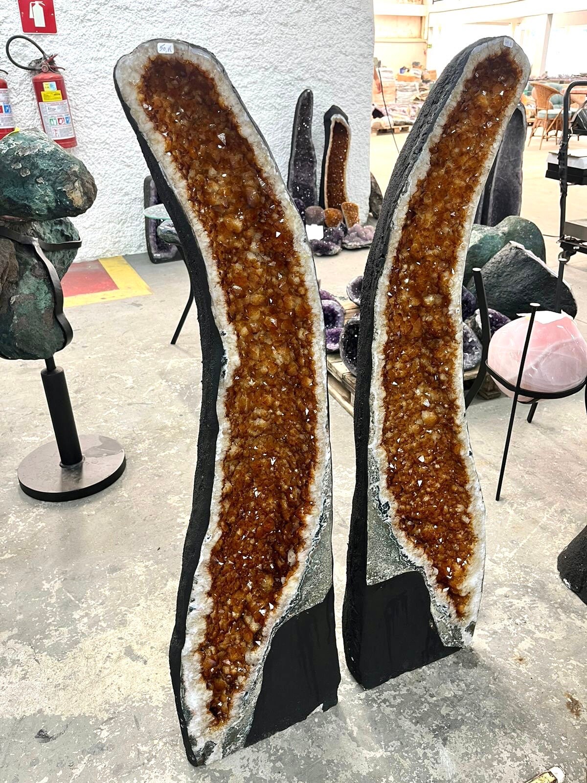 45 Tall Citrine Cathedrals PAIR Big Natural Geodes - Etsy