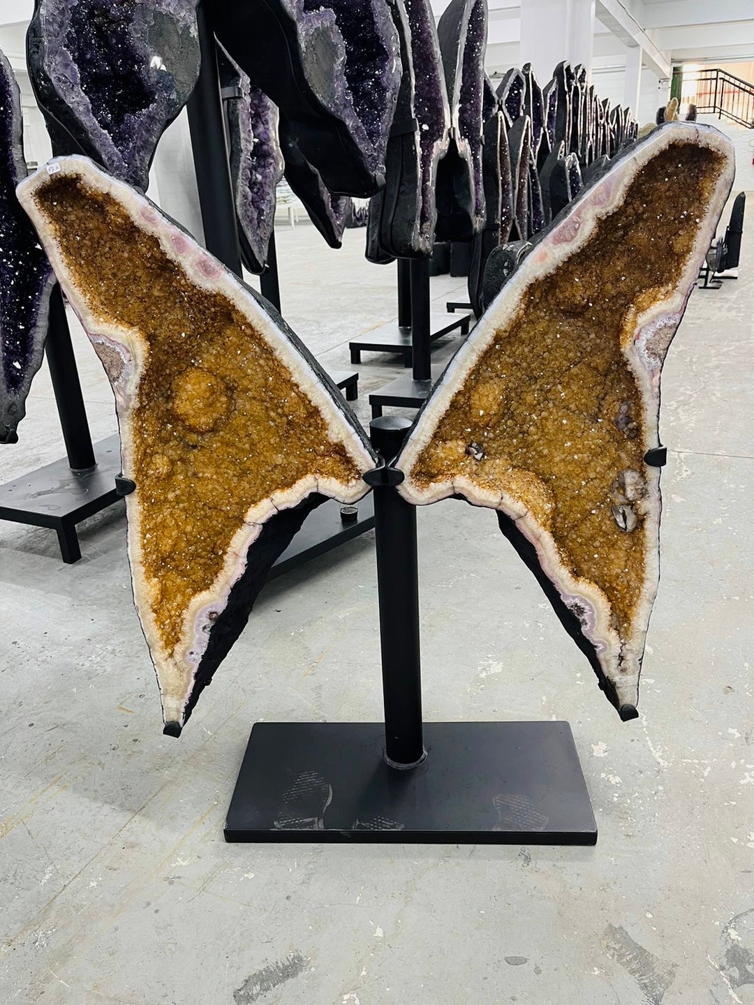 40 Citrine BUTTERFLY/ Angel WINGS Pair cathedral/ Geode/ Cluster - Etsy