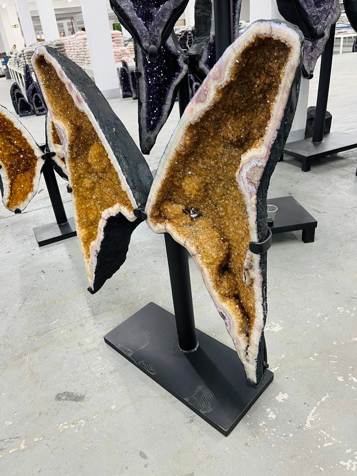 40 Citrine BUTTERFLY/ Angel WINGS Pair cathedral/ Geode/ Cluster - Etsy