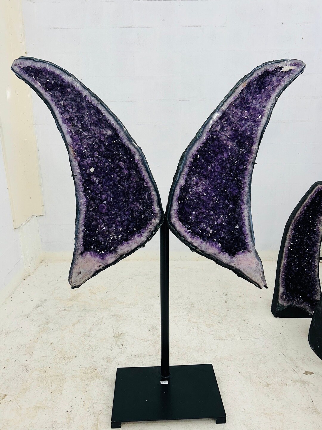 68 BIG Amethyst BUTTERFLY/ Angel WINGS Pair large Cathedral/ Geode - Etsy