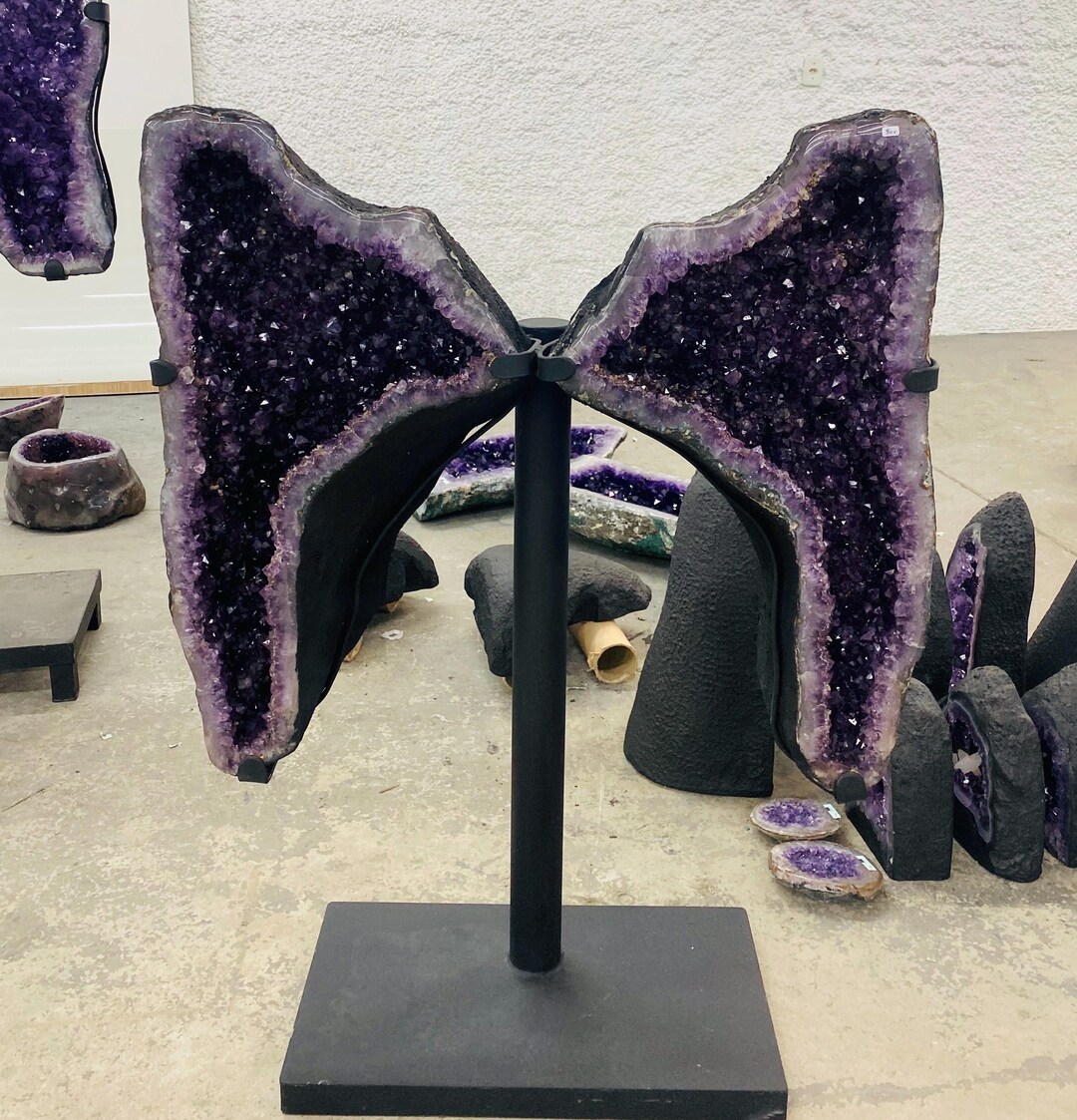 40” Tall Amethyst Butterfly/ Angel Wings Geode Crystal - Etsy