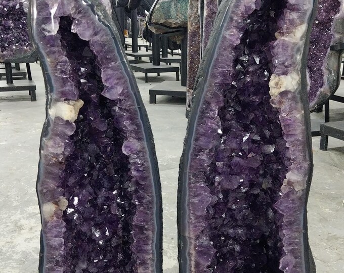 32” Tall PAIR AMETHYST Cathedrals BIG Crystal Geodes*** - Etsy