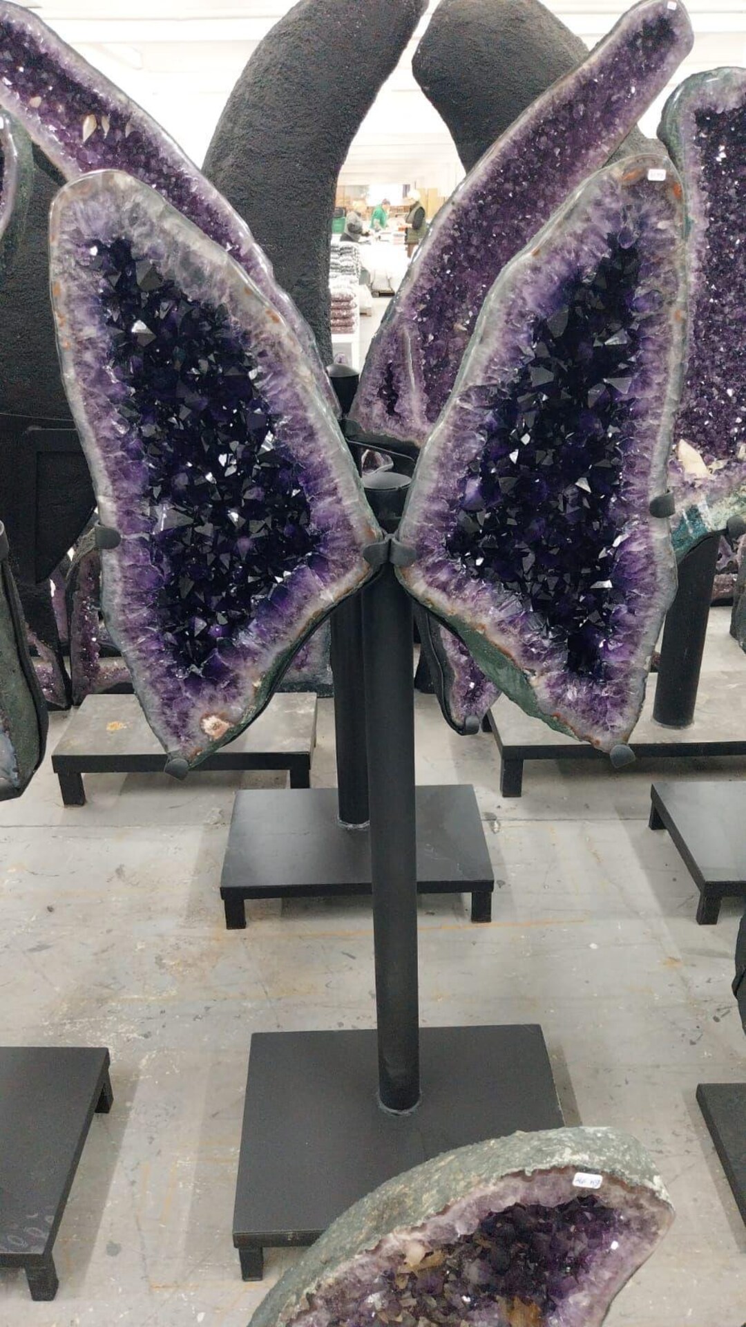 55” TALL Amethyst Butterfly/ Angel Wings Big Geode Pair*** TOP QUALITY ...