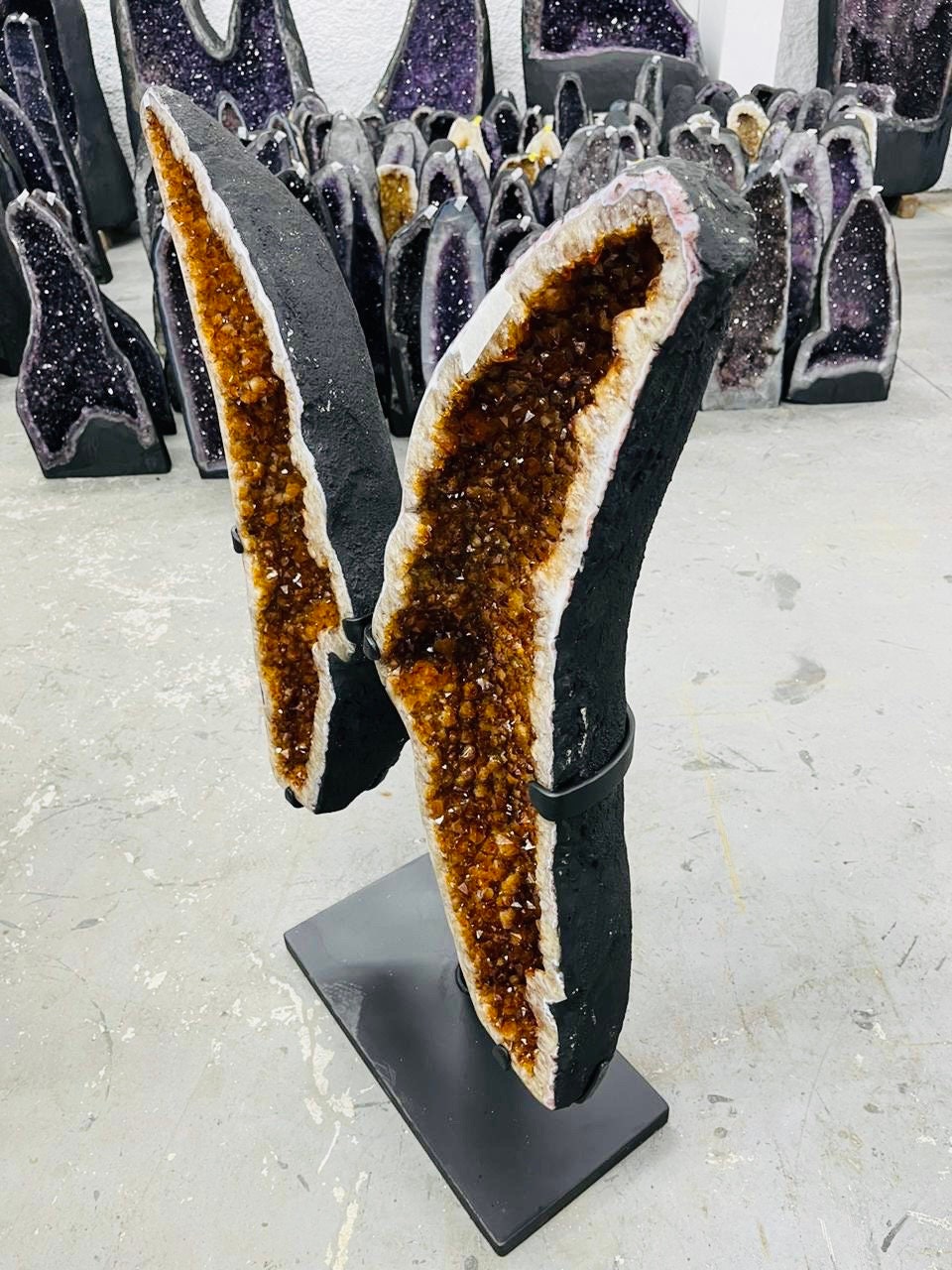 41 Citrine BUTTERFLY/ Angel WINGS Pair cathedral/ Geode/ Cluster - Etsy