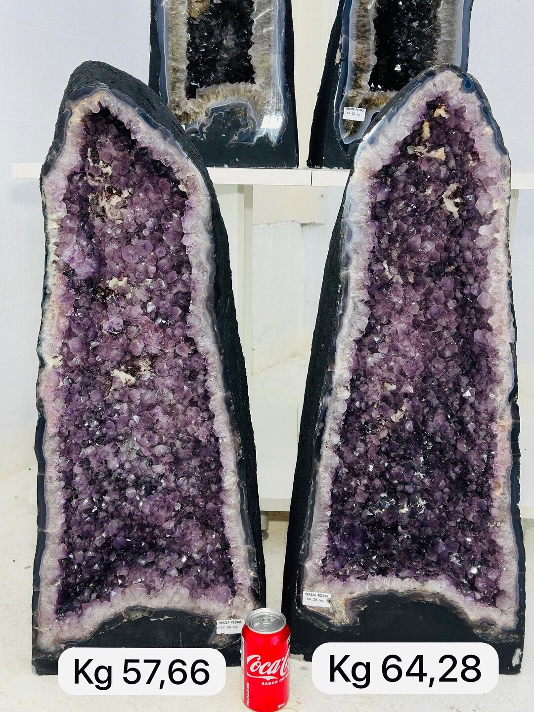 32.5in Tall Big Amethyst Cathedrals PAIR Large Natural Geodes - Etsy