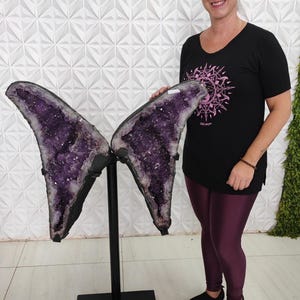 46” AMETHYST Butterfly/ Angel WINGS Big Crystal Geode Pair*** - Etsy