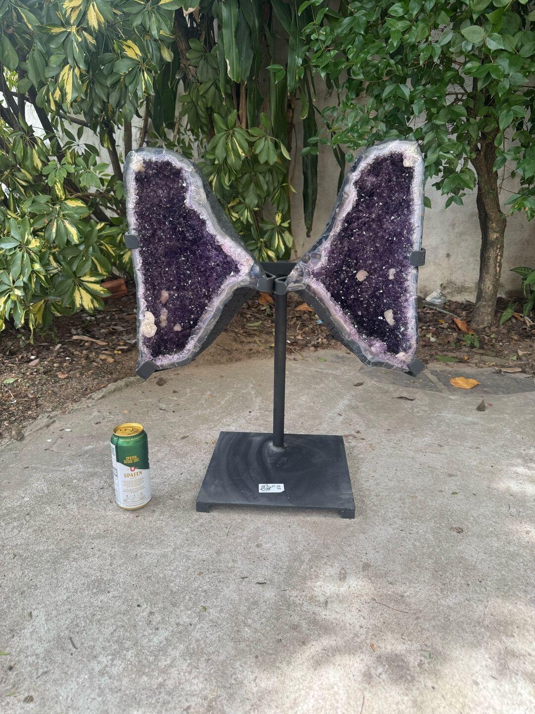 27” Tall Amethyst BUTTERFLY/ ANGEL WINGS Crystal Pair**** Big Cathedral ...
