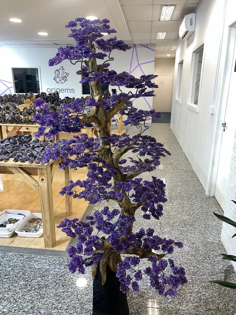 67” AMETHYST TREE Big Crystal Cathedral*** Custom Made Unique Home ...