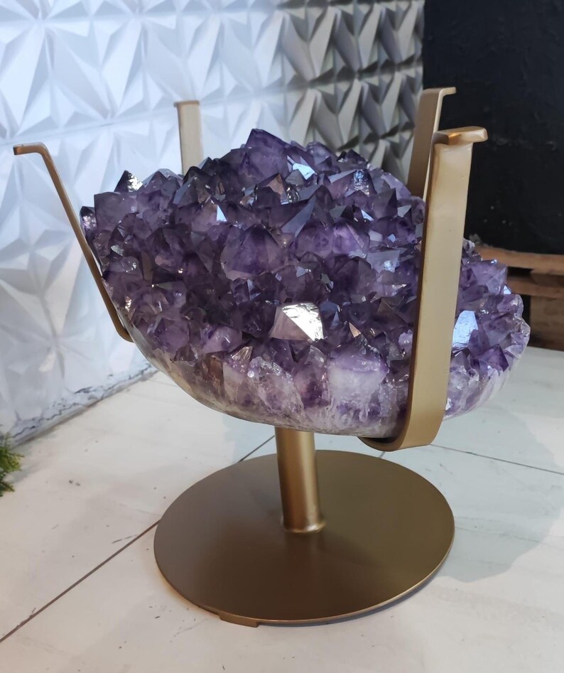 AMETHYST CRYSTAL TABLE Geode Coffee/ Side Table Unique - Etsy