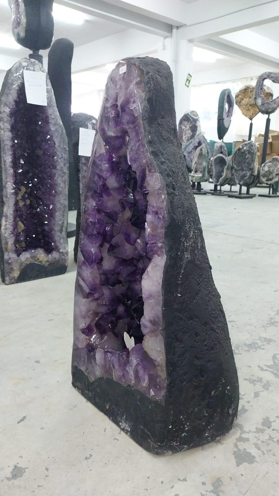 24” Tall Amethyst + Quartz Cathedral BIG Crystal Geode*** Top Quality ...