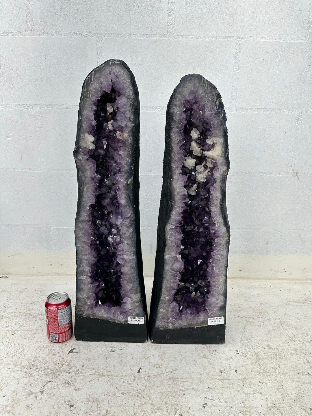 27 Tall Amethyst Cathedral Pair Natural Crystal Geodes - Etsy