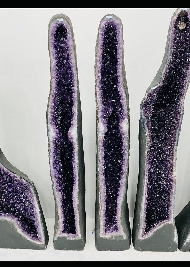 6.3 FT TALL Amethyst Cathedrals Pair super Color Quality Big Natural ...