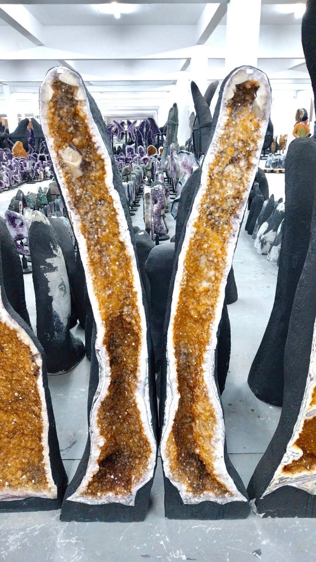 62 Tall Big Citrine Cathedrals PAIR Large Natural Geodes - Etsy