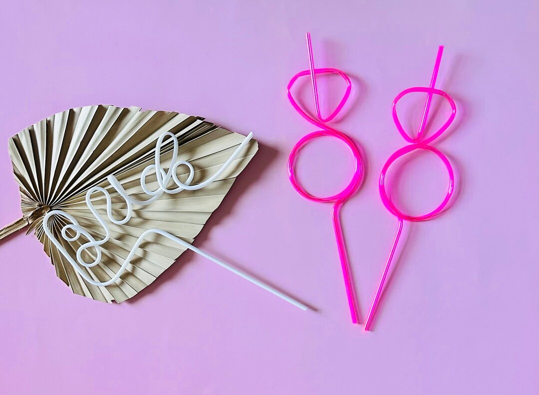 Bride Straw, Pink Swirly Bach Straws, Diamond Ring Straw Bridal Shower ...