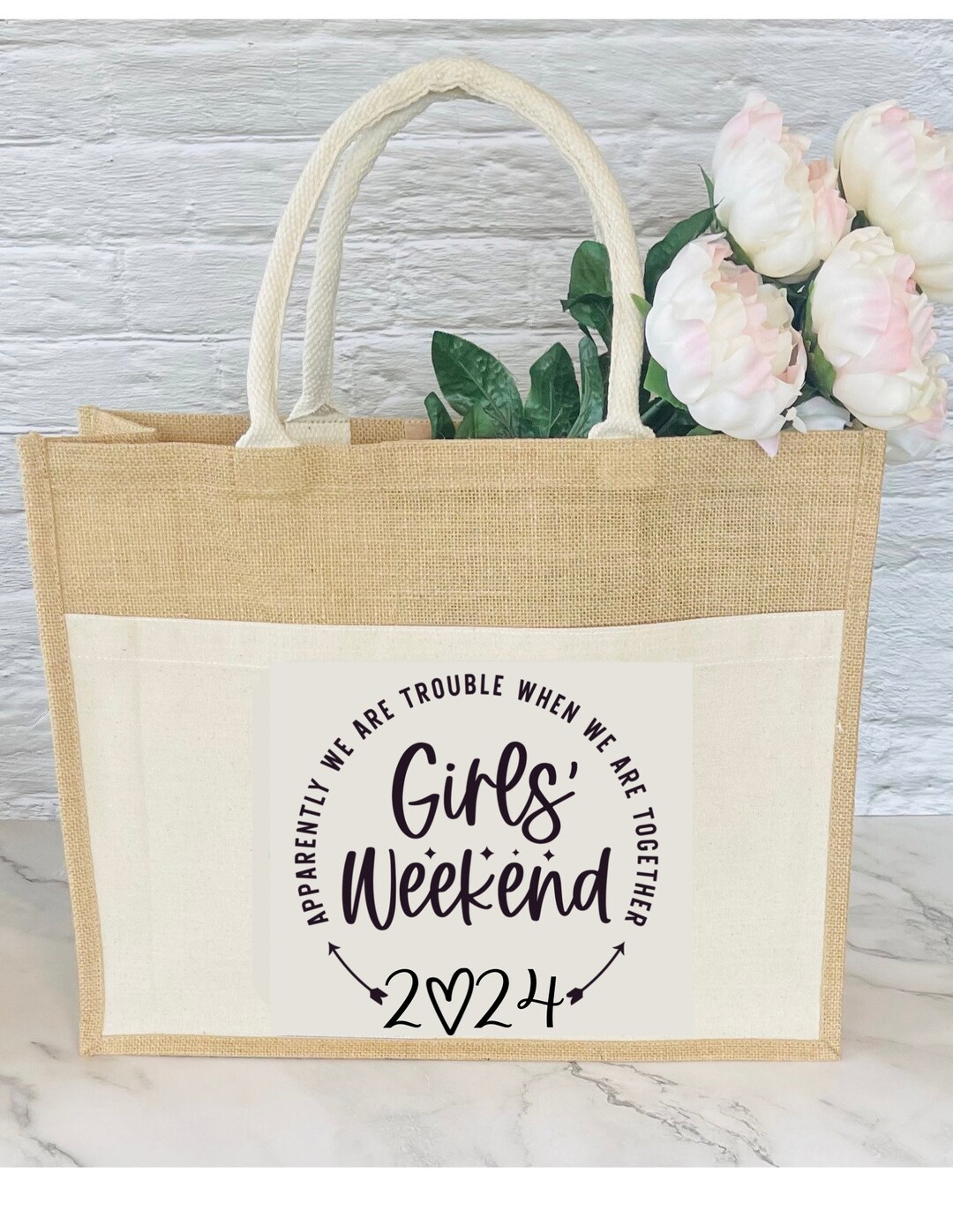 Girls Weekend Tote,custome Beach Tote Bag,jute Bag, Bridesmaid Gift ...