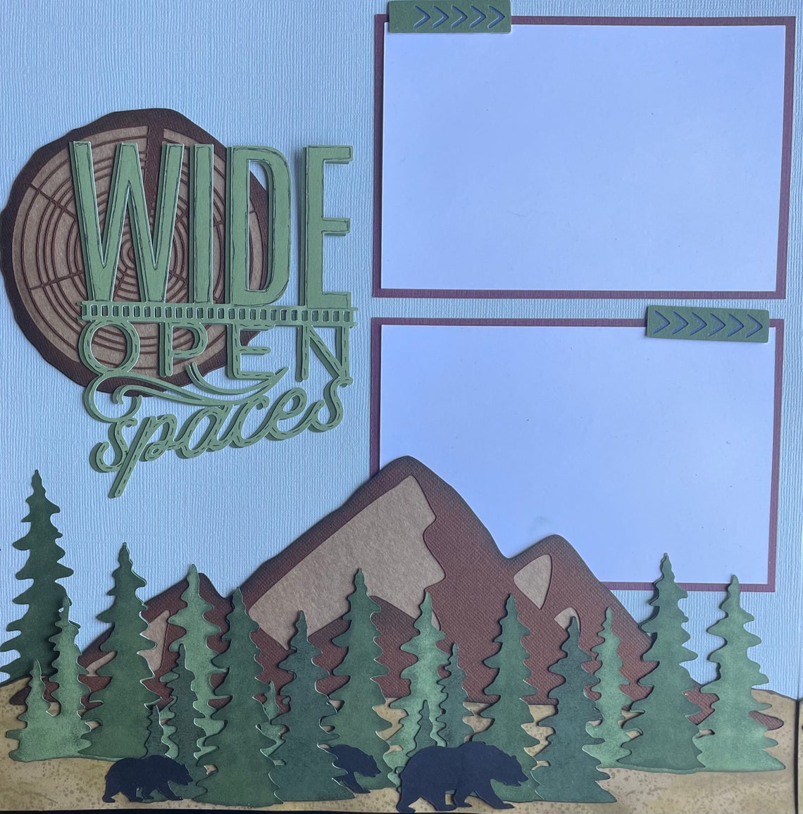 Wide Open Spaces Scrapbook Layout for Scrapbooking - Etsy