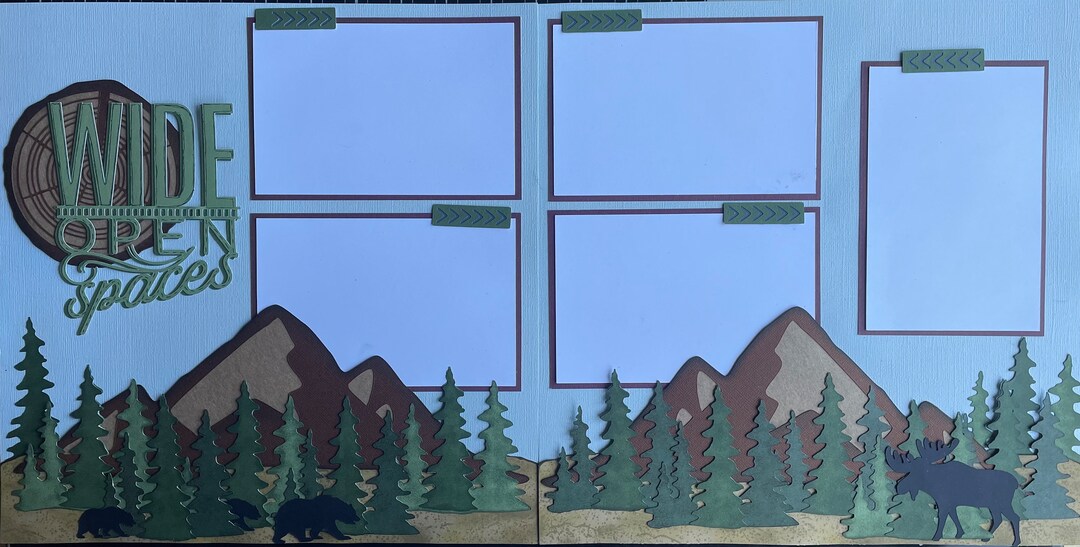 Wide Open Spaces Scrapbook Layout for Scrapbooking - Etsy