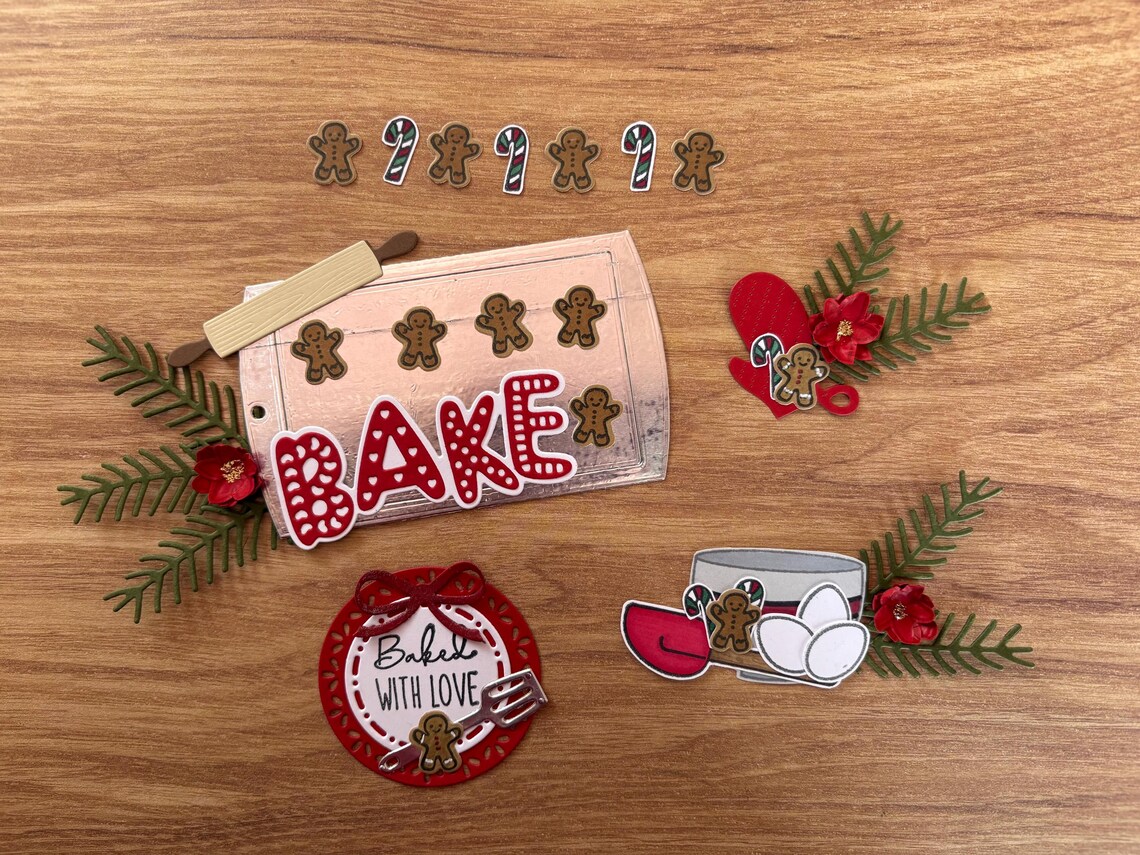 Baking Sugar Cookies Scrapbooking Diecut Cluster Embellishments for ...
