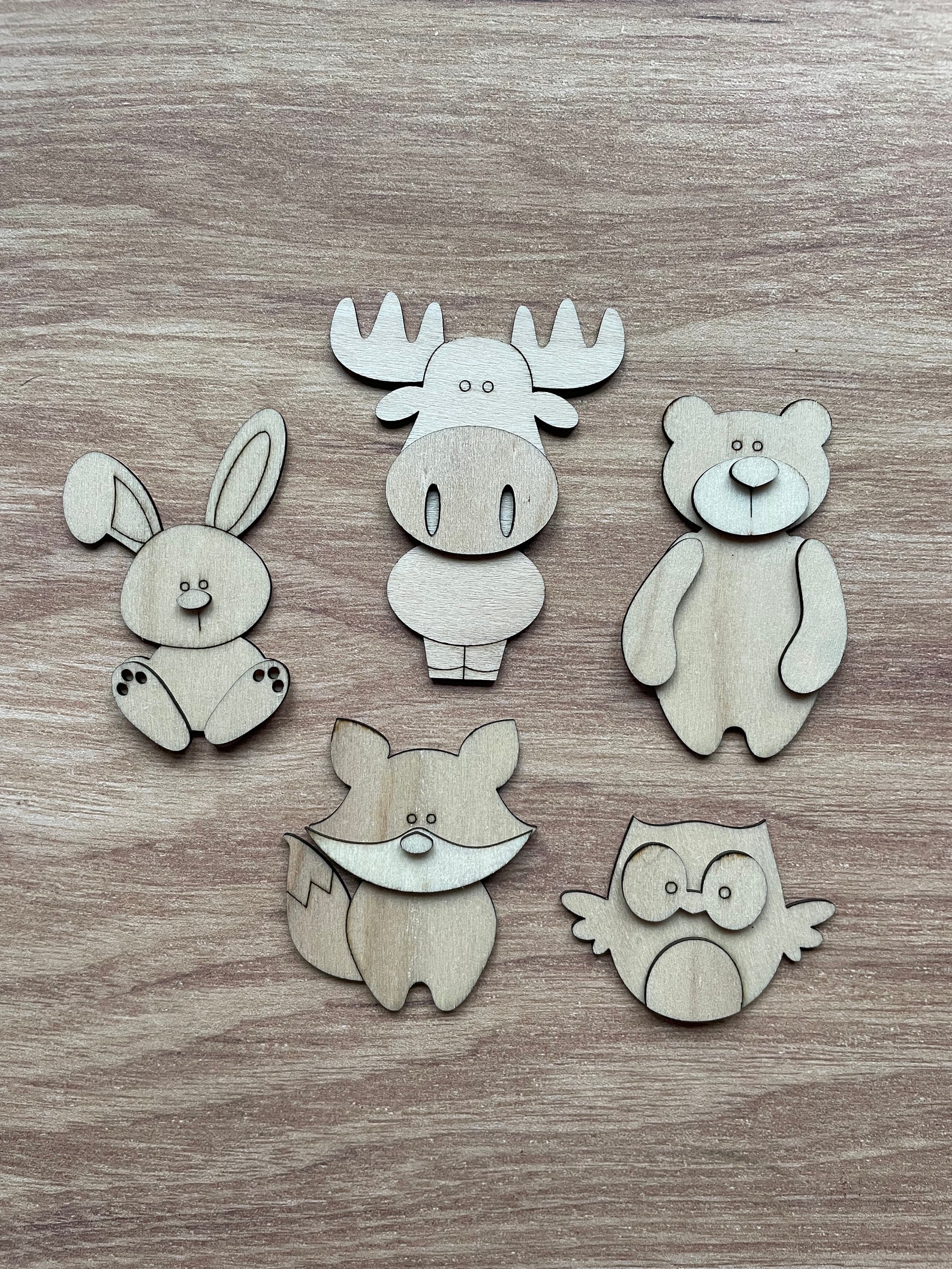 Woodland Critters Wood Veneer Scrapbooking Embellishments for Layouts ...