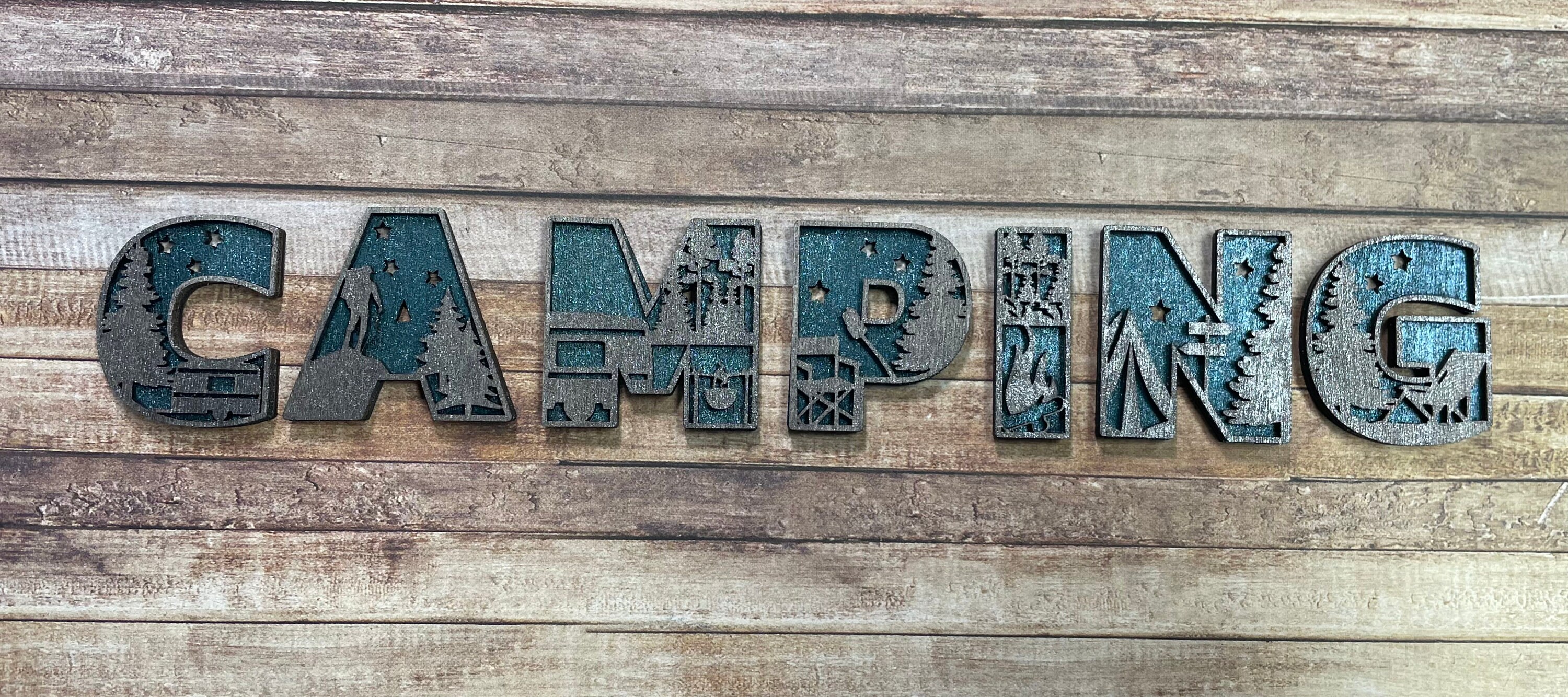Framed Camping Title Scrapbooking Embellishments. - Etsy Canada