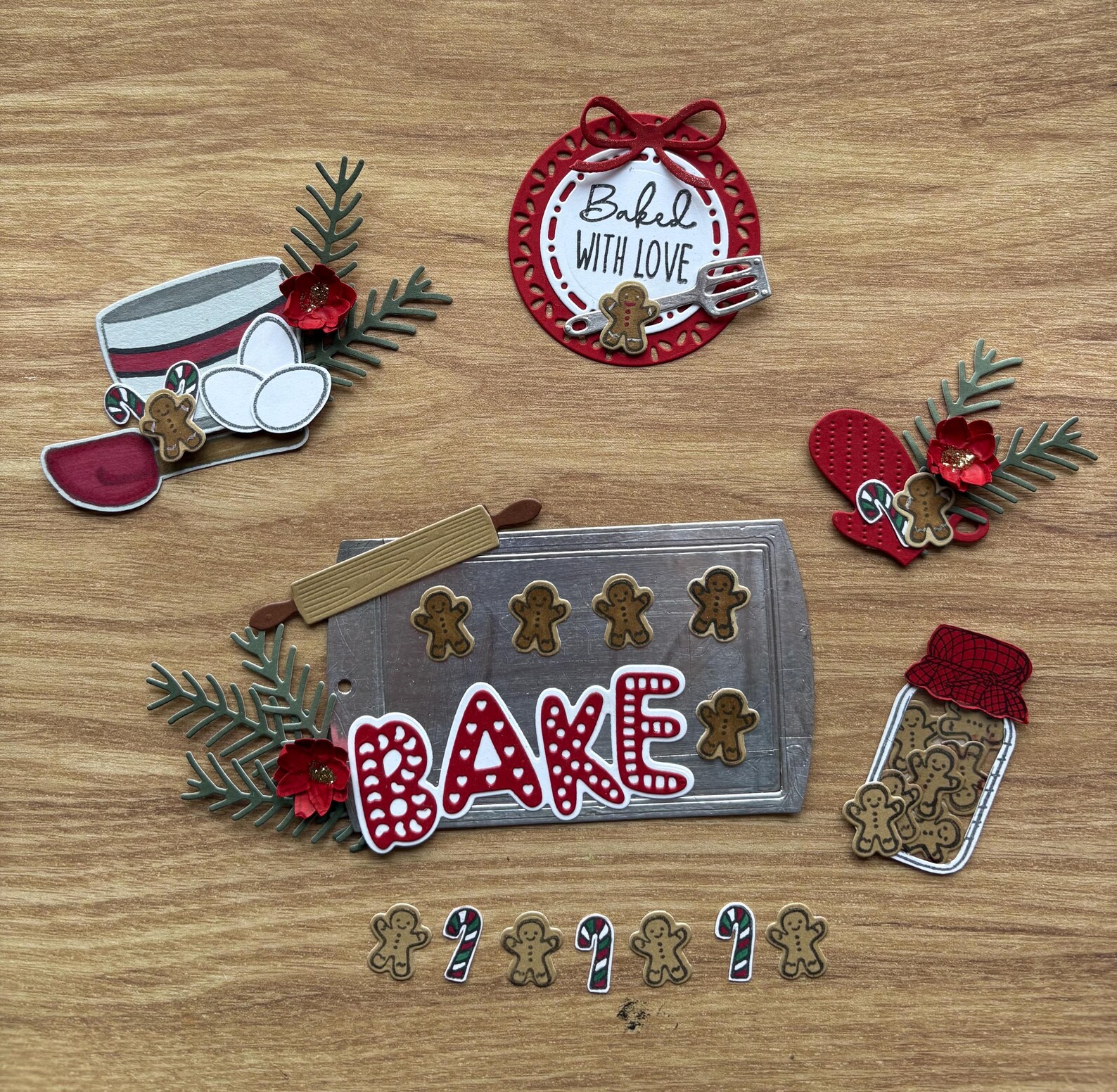 Baking Sugar Cookies Scrapbooking Diecut Cluster Embellishments for ...