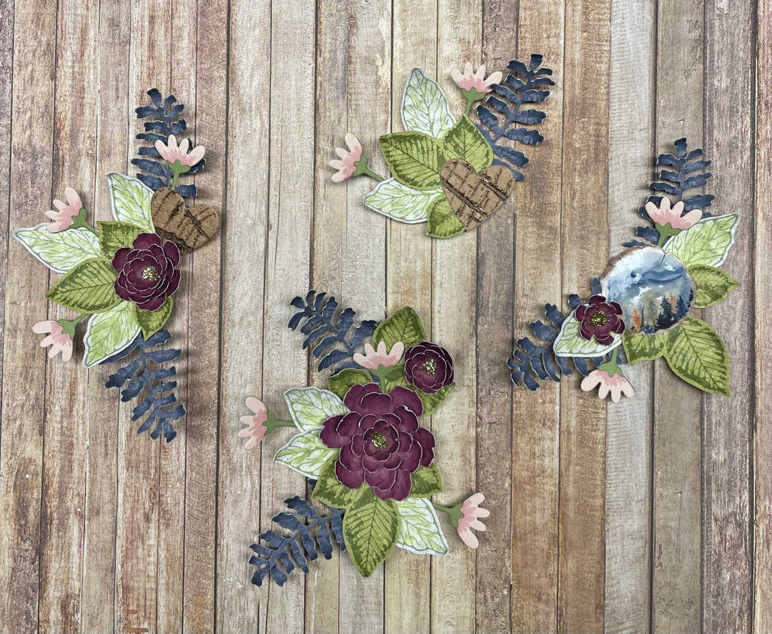 4 Flower Clusters Scrapbooking Embellishments - Etsy