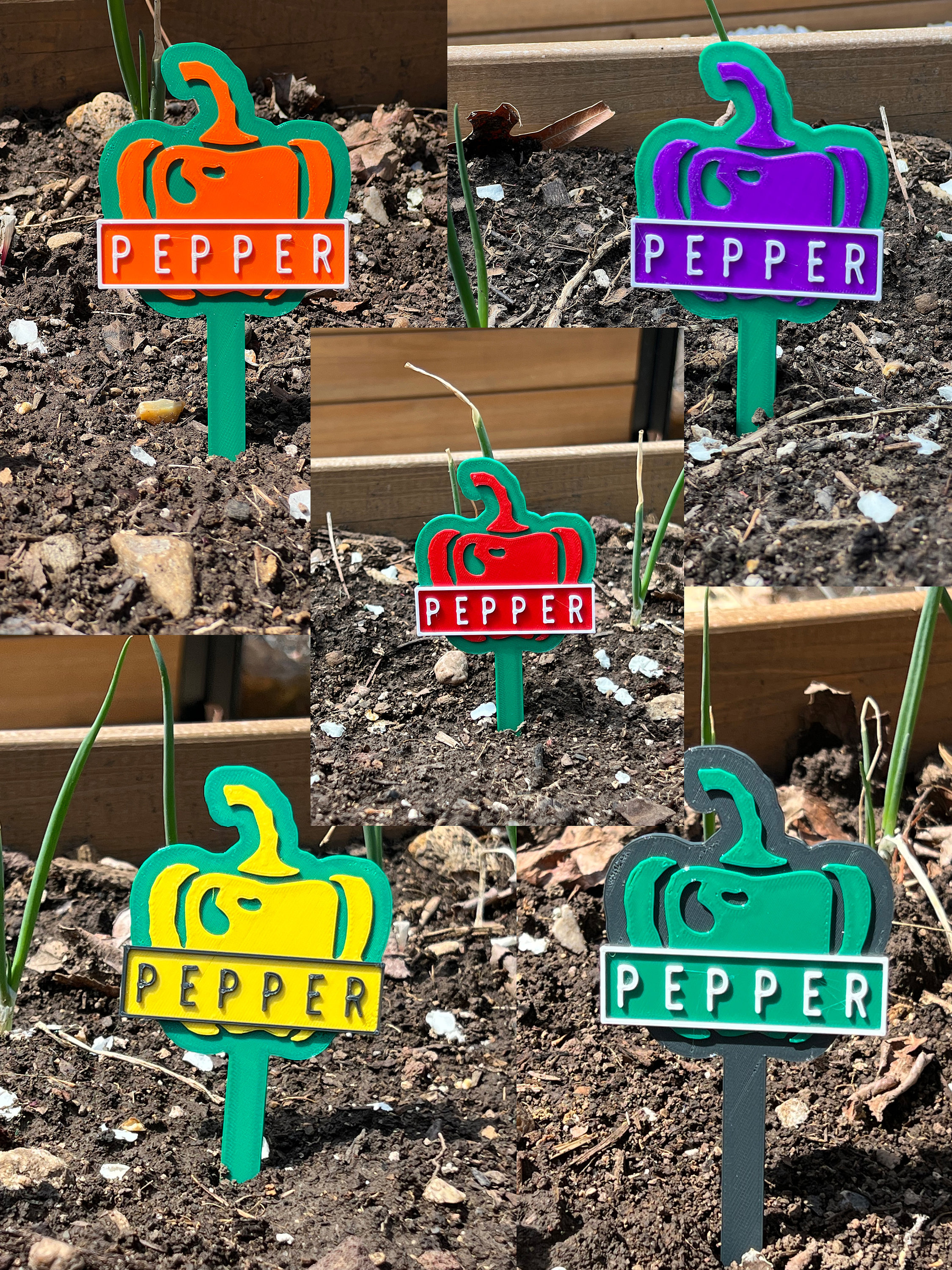 Plant Markers - Pepper Picker - Jalapenos, Chilie, Carolina Reaper ...
