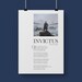 Invictus Wall Print - Etsy