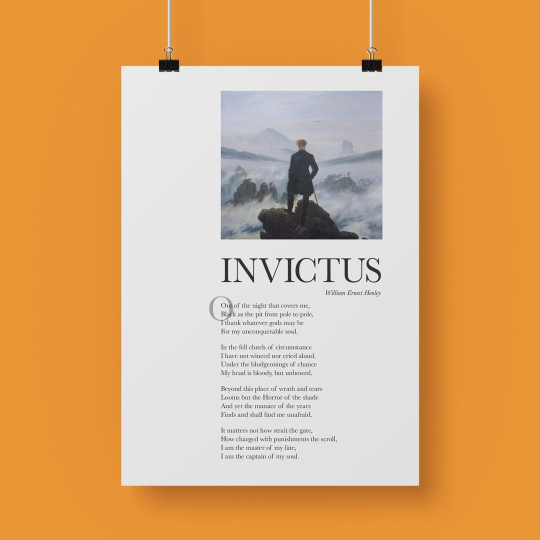 Invictus Wall Print - Etsy