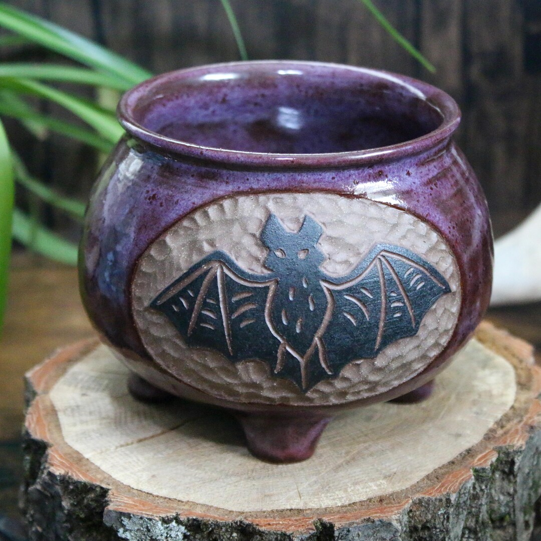 Large Bat Cauldron Handmade Pottery - Etsy
